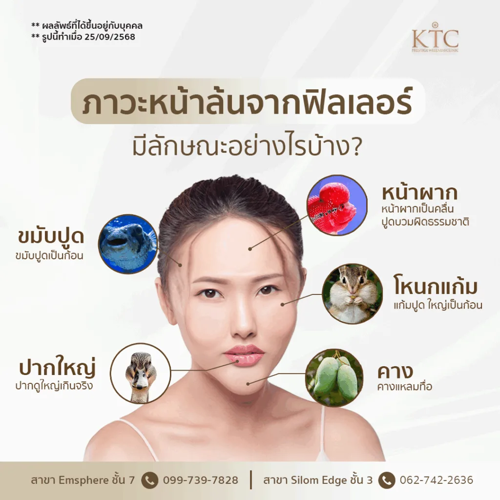 Overfill Syndrome ภาวะหน้าล้น ฟิลเลอร์เป็นก้อน ฟิลเลอร์ไหล ฟิลเลอร์เป็น ...